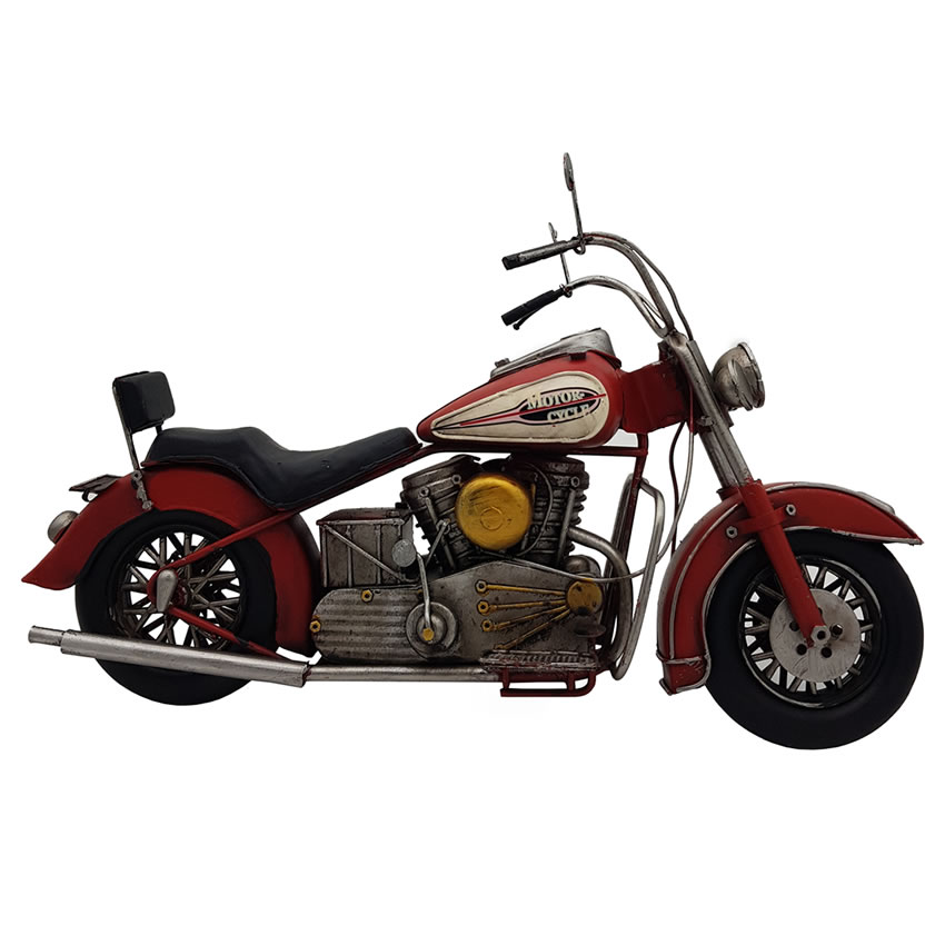 Dekoratif Metal Vintage Chopper Motosiklet Büyük Boy / Hediye Mevsimi